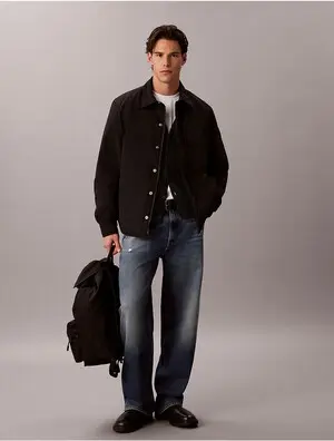 Calvin Klein Textured Cotton Cardigan With Monogram Logo