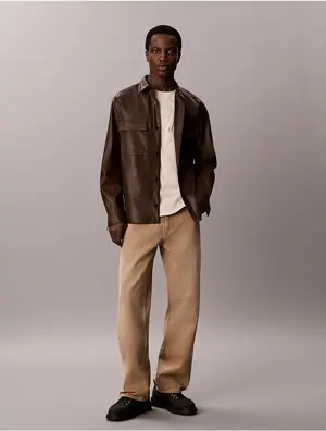 Calvin Klein Faux Leather Overshirt