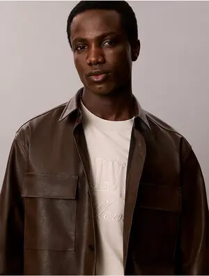 Calvin Klein Faux Leather Overshirt