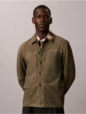 Calvin Klein Suede Shirt Jacket