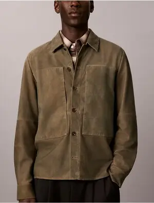 Calvin Klein Suede Shirt Jacket
