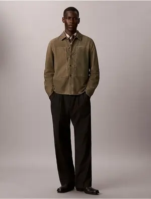 Calvin Klein Suede Shirt Jacket