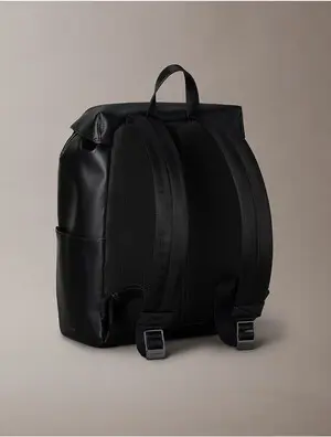 Calvin Klein Emblem Logo Flap Backpack