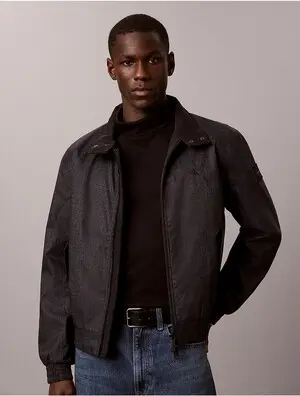Calvin Klein Printed Denim-look Zip Jacket