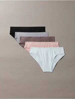 Calvin Klein Bonded Flex Seamless 5-pack Bikini - Quicksilver Multi