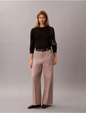 Calvin Klein Wide Leg Chino Pants - Dusted Fox