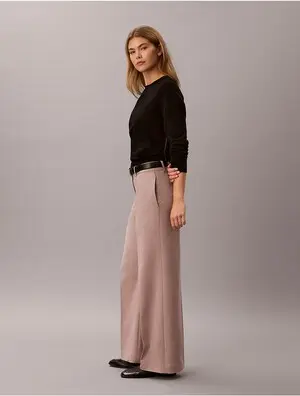 Calvin Klein Wide Leg Chino Pants - Dusted Fox