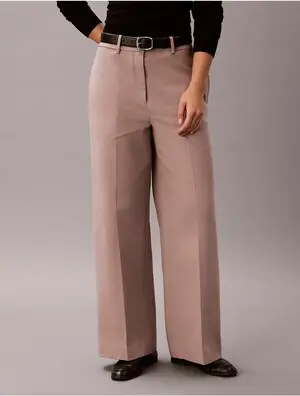 Calvin Klein Wide Leg Chino Pants - Dusted Fox