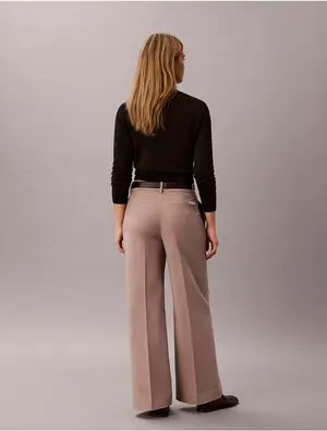 Calvin Klein Wide Leg Chino Pants - Dusted Fox