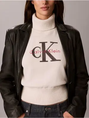 Calvin Klein Monologo Turtleneck Sweater - Tofu