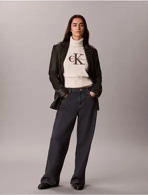Calvin Klein Monologo Turtleneck Sweater - Tofu