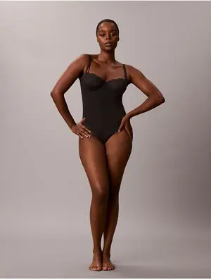 Calvin Klein Perfectly Fit Lace Shapewear Bodysuit - Black
