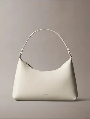 Calvin Klein Foil Logo Small Shoulder Bag - Light Hay