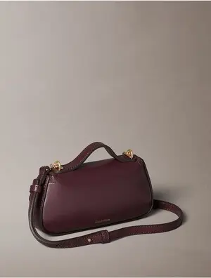 Calvin Klein Hardware Monogram Crossbody Bag - Fudge