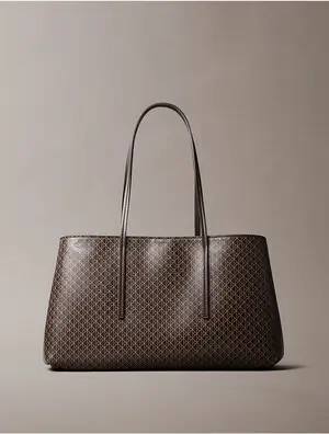 Calvin Klein Allover Emblem Logo Tote Bag - Delicioso
