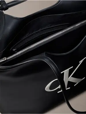Calvin Klein Embossed Monogram Tote Bag - Black/white