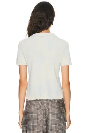 MAISON MARGIELA Stamped Cotton Polo Top In In Blue