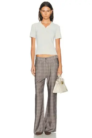 MAISON MARGIELA Stamped Cotton Polo Top In In Blue