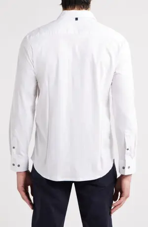 W.R.K Hudson Reworked Slim Fit Solid Cotton Button-up Shirt