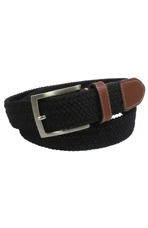 IZOD Stretch Braid Belt With Full Grain Leather Tips