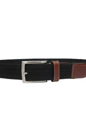 IZOD Stretch Braid Belt With Full Grain Leather Tips