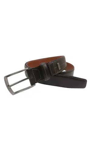 IZOD Elastic Power Stretch Leather Belt - Brown