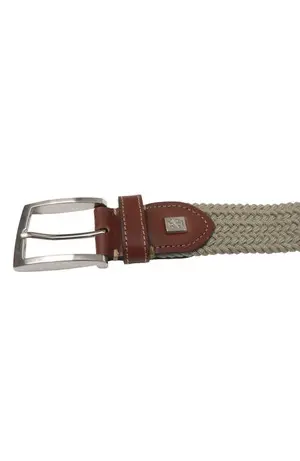 IZOD Stretch Braid Belt With Full Grain Leather Tips