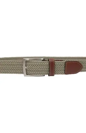 IZOD Stretch Braid Belt With Full Grain Leather Tips