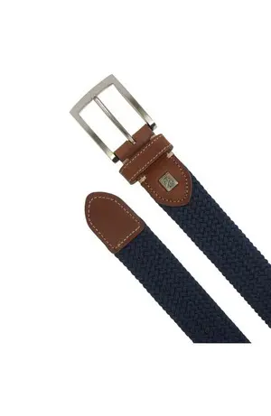 IZOD Stretch Braid Belt With Leather Tips
