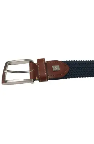 IZOD Stretch Braid Belt With Leather Tips