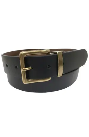IZOD Reversible Cut Edge Leather Belt With Old English Brass Buckle