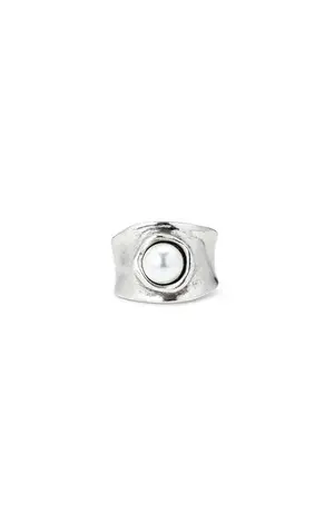 UNODE50 Sterling -plated Ring With Crystal