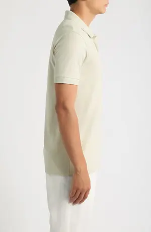 BOSS Pio Piqué Pima Cotton Polo - Light Beige
