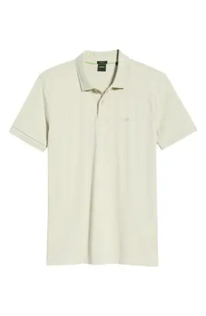 BOSS Pio Piqué Pima Cotton Polo - Light Beige
