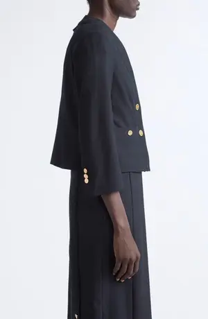 Thom Browne Wool Cardigan Jacket - Navy
