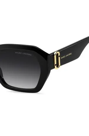 Marc Jacobs Square Frame Sunglasses - Black/dark Grey Sf
