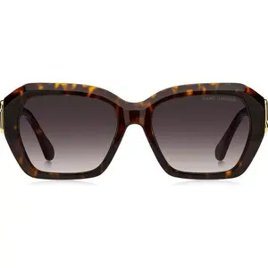 Marc Jacobs 55mm Square Geomatric Sunglasses - Havana/burgundy