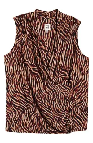 Anne Klein Faux Wrap Sleeveless Top