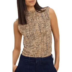 NIC+ZOE Printed Tweed Knit Tank