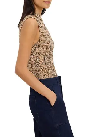 NIC+ZOE Printed Tweed Knit Tank