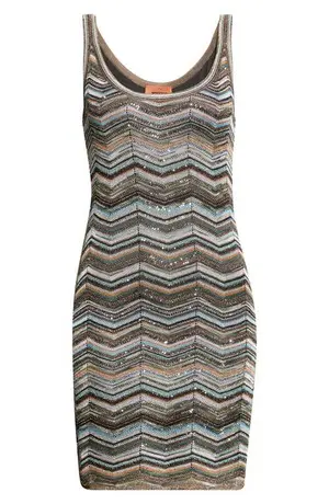 Missoni Sequin Metallic Jacquard Sweater Dress