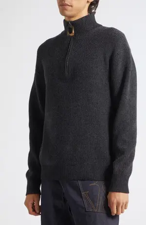 JW Anderson Ribbed Half-zip Sweater