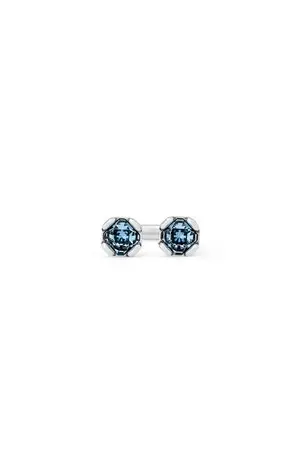 UNODE50 Sterling -plated Ring With Two Crystals