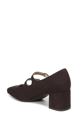 LIFESTRIDE Claudette Mary Jane Block Heel Pumps - Dark Chocolate