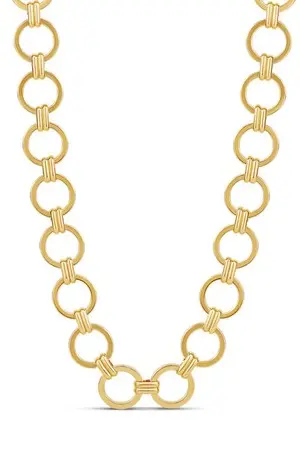 SHYMI Round Link Statement Necklace - Gold