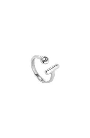 UNODE50 Open Sterling -plated Ring With White Topaz - Silver