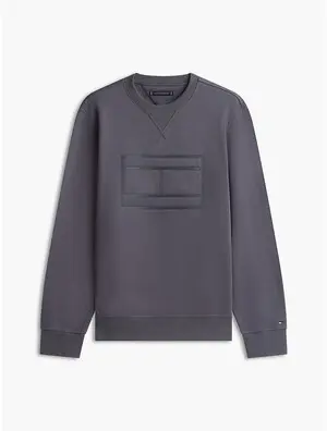 Tommy Hilfiger Embroidered Flag Brushed-back Sweatshirt