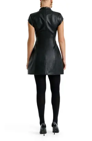 Bardot Delphi Faux Leather Mini Dress