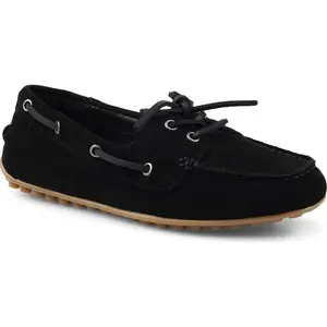 NATIONAL COMFORT Bandy Boat Shoe - Black Suede