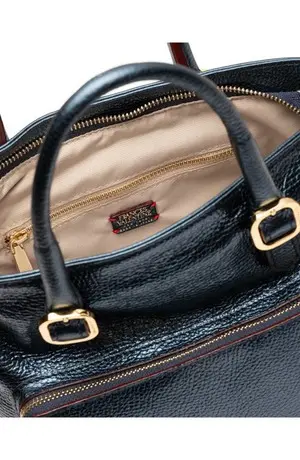 FRANCES VALENTINE Carin Leather Convertible Tote - Navy